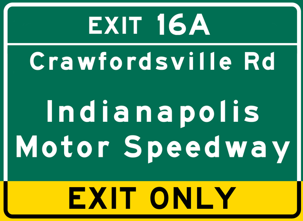 Indianapolis Motor Speedway – Metal Highway Sign